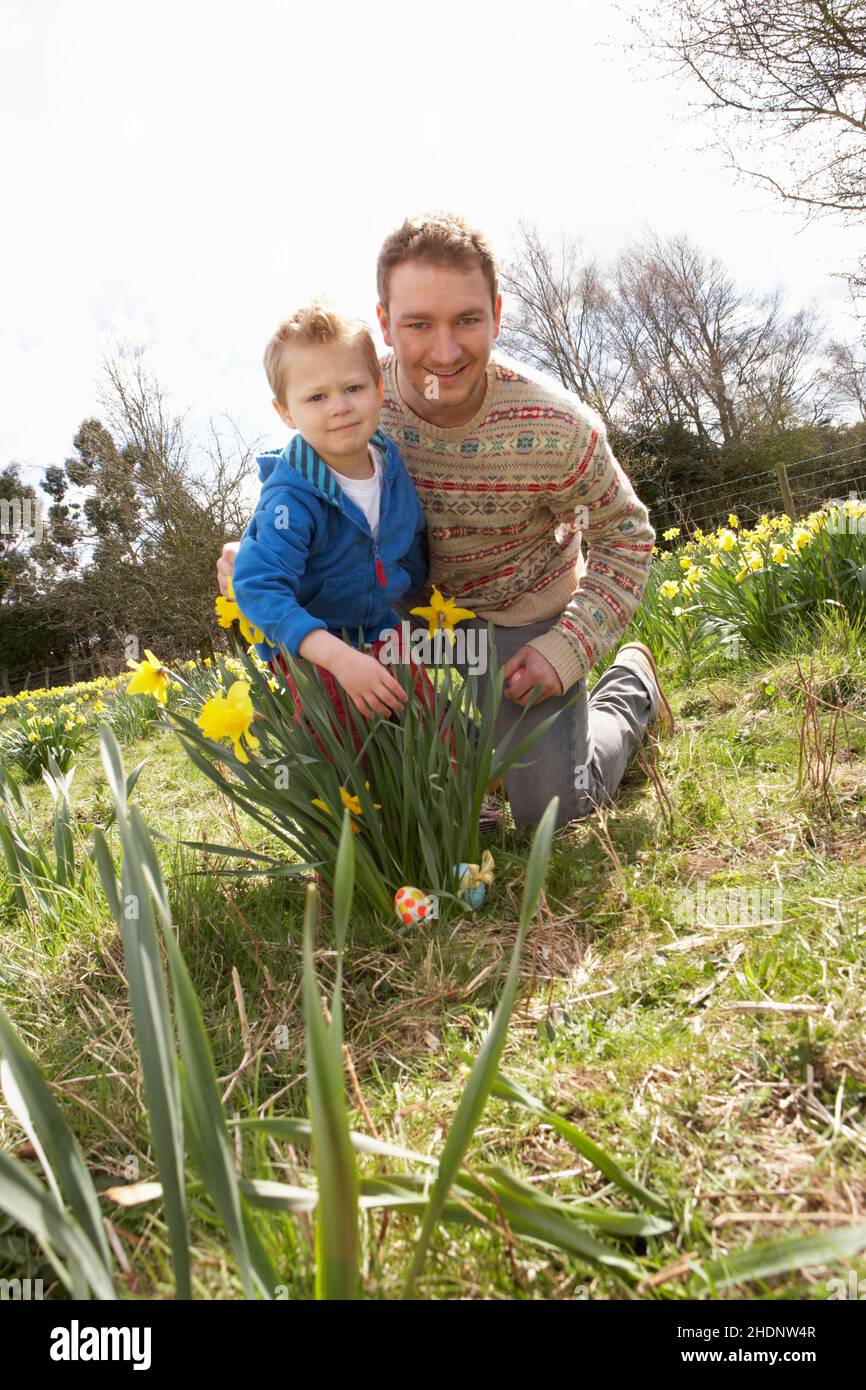 father, son, easter egg hunt, dad, fathers, sons, easter egg hunts ...