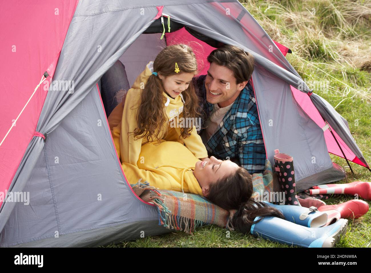 family, camping, families, camper Stock Photo - Alamy