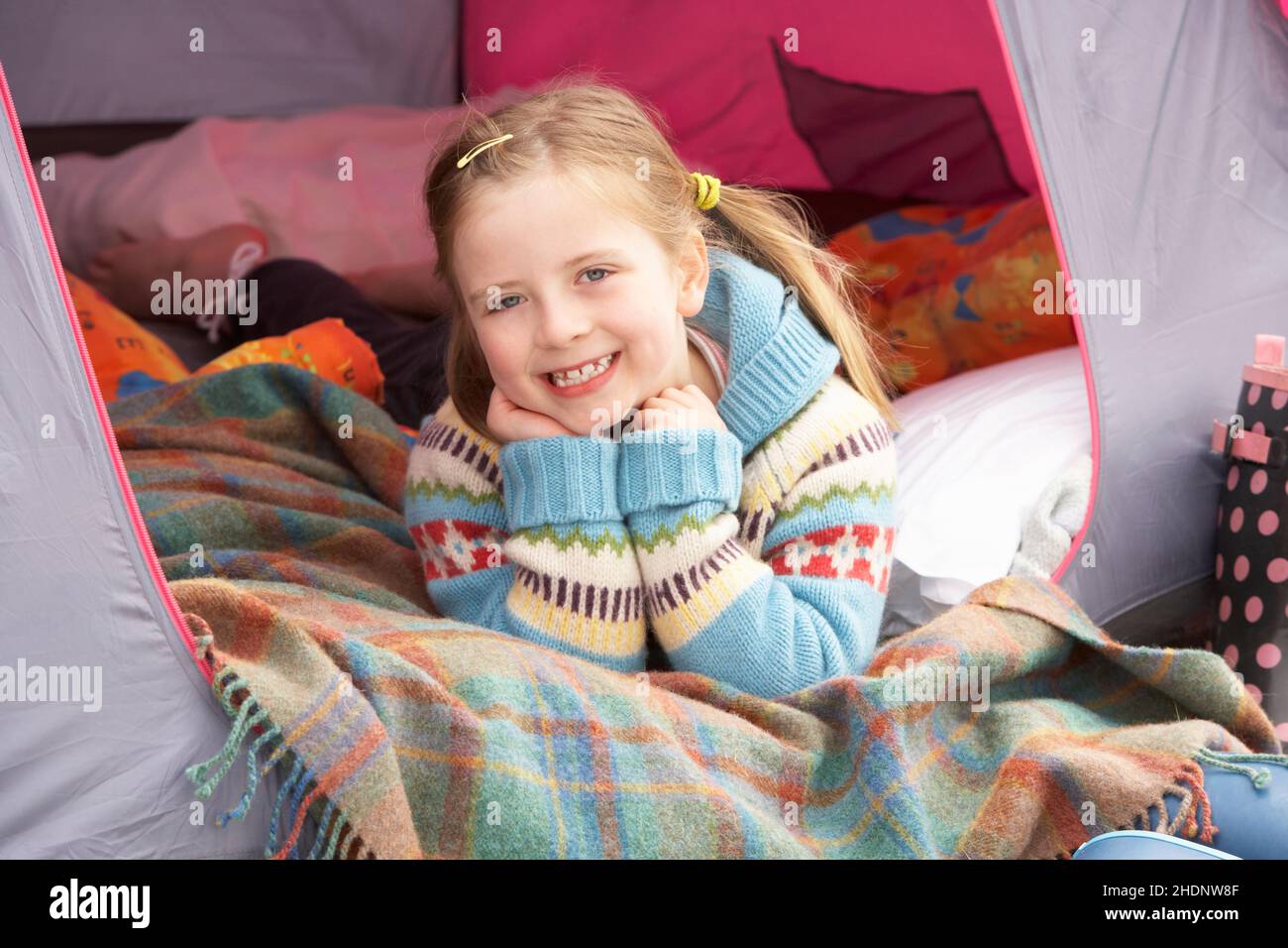 girl, camping, girls, camper Stock Photo - Alamy