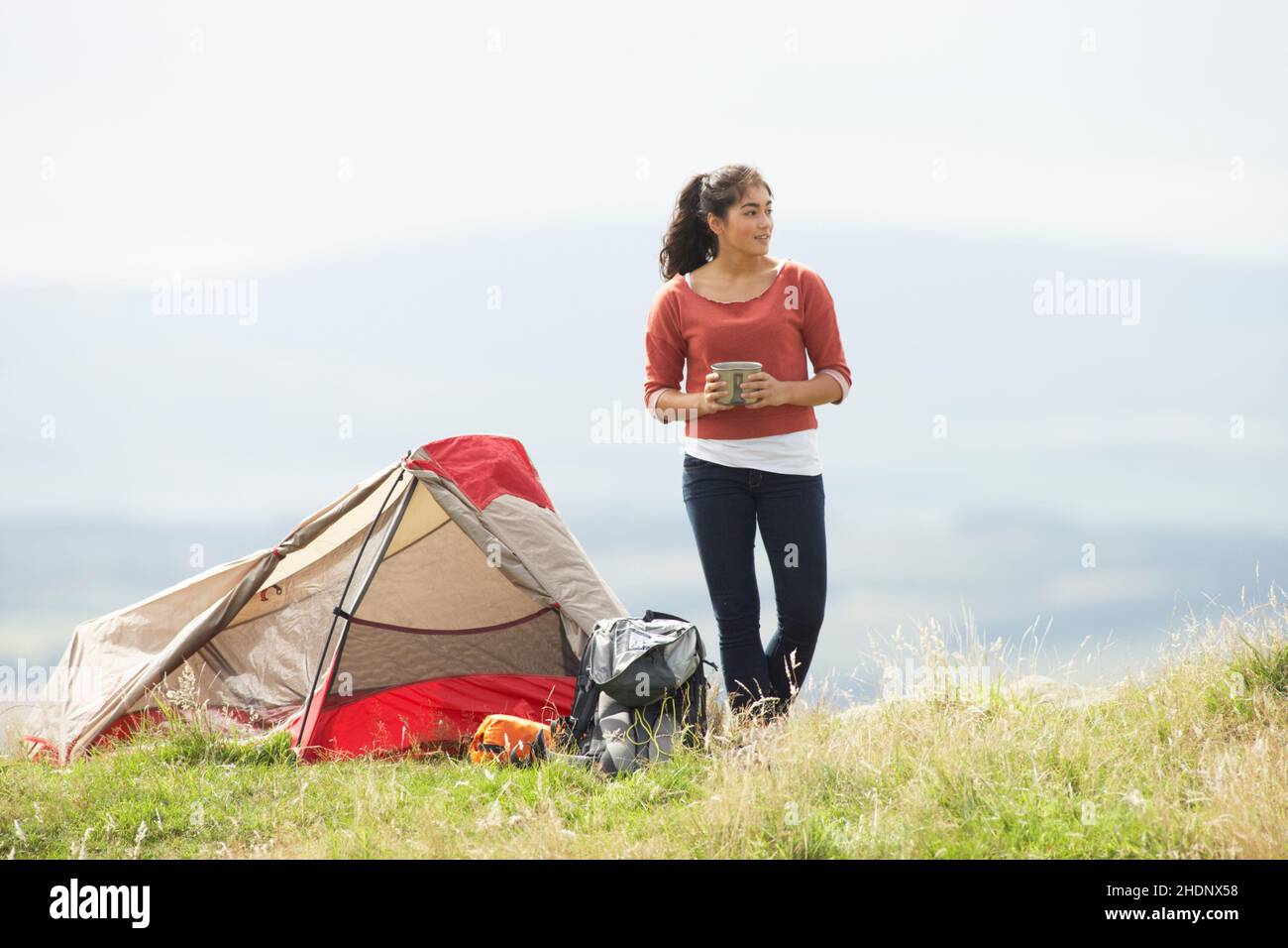 young woman, tent, camping, girl, girls, woman, young women, tents ...