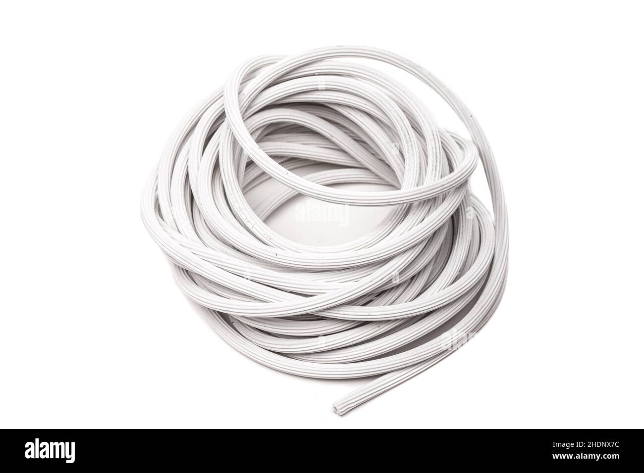 Mosquito screen rubber beading for window or door isolated on white ...