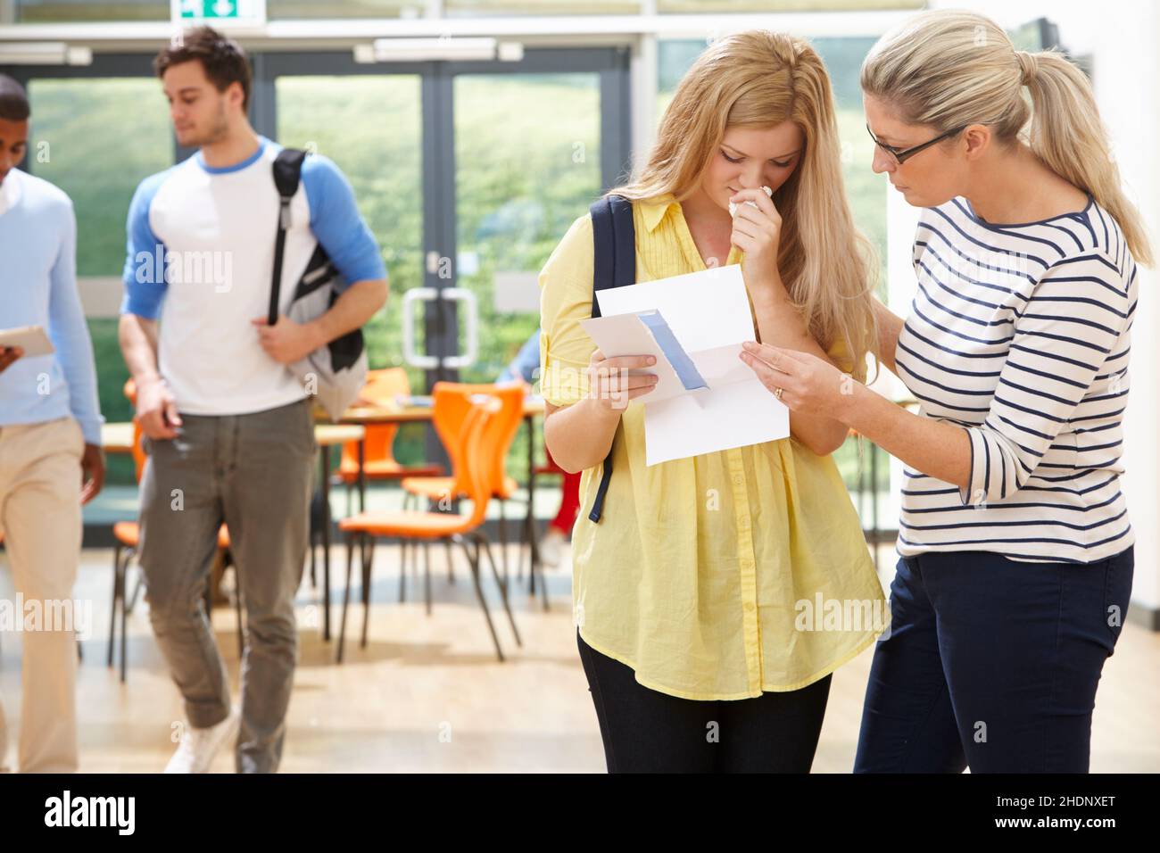 schoolgirl, student, consoling, failed, girl, girls, school children ...