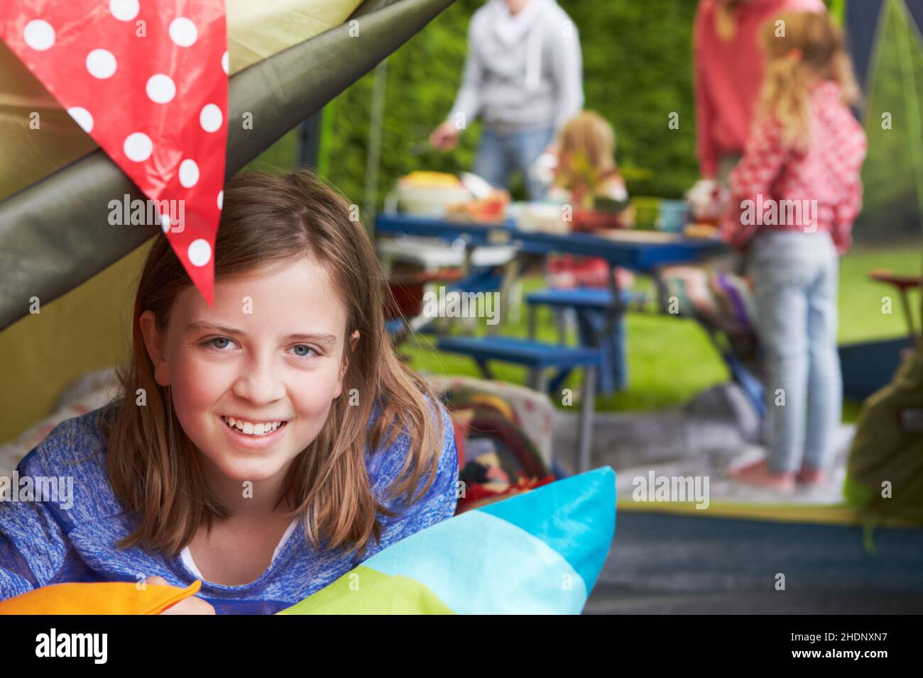 girl, camping, girls, camp, camper Stock Photo - Alamy