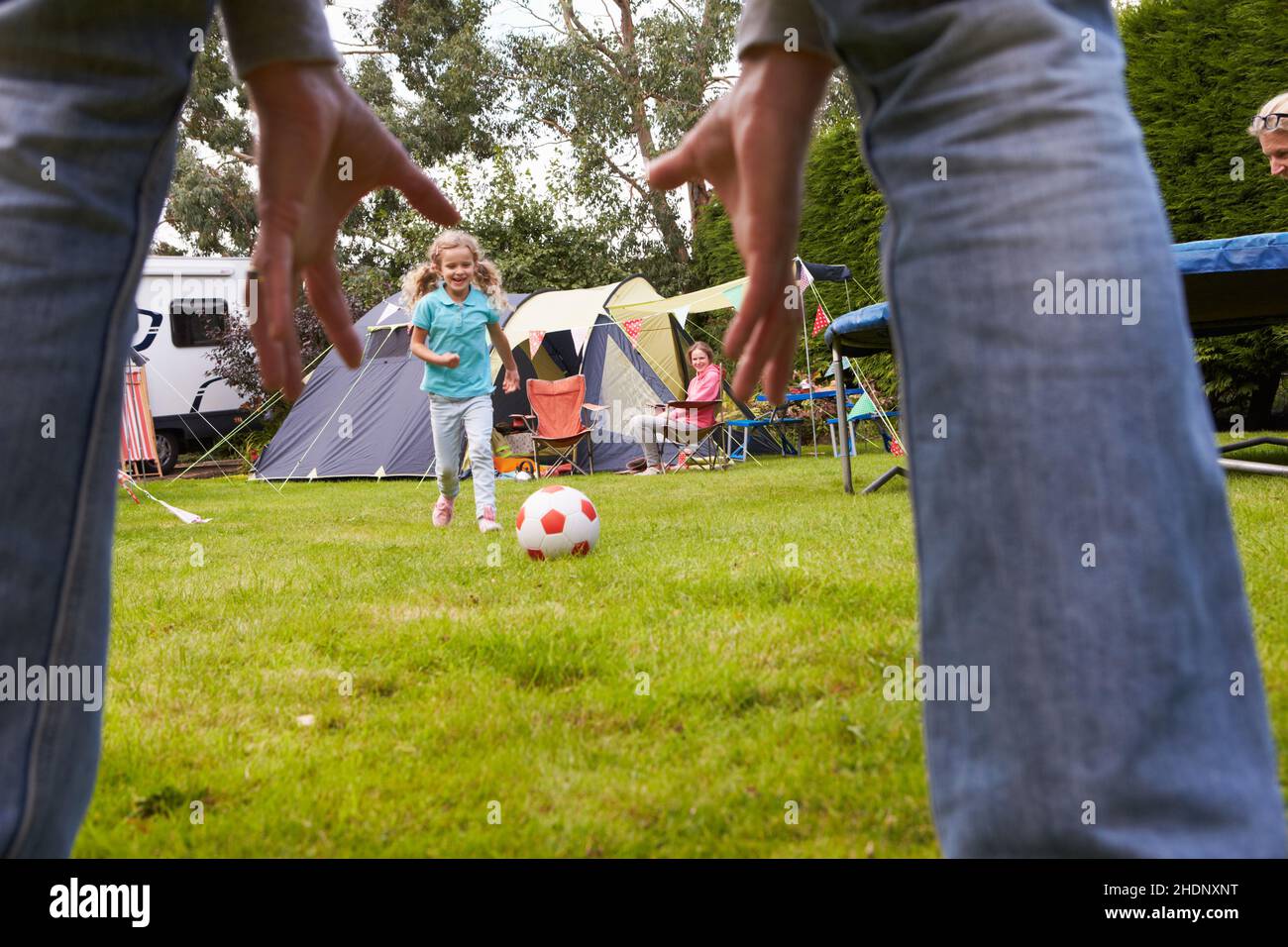 leisure, ball game, camping, leisures, ball games, camper Stock Photo ...