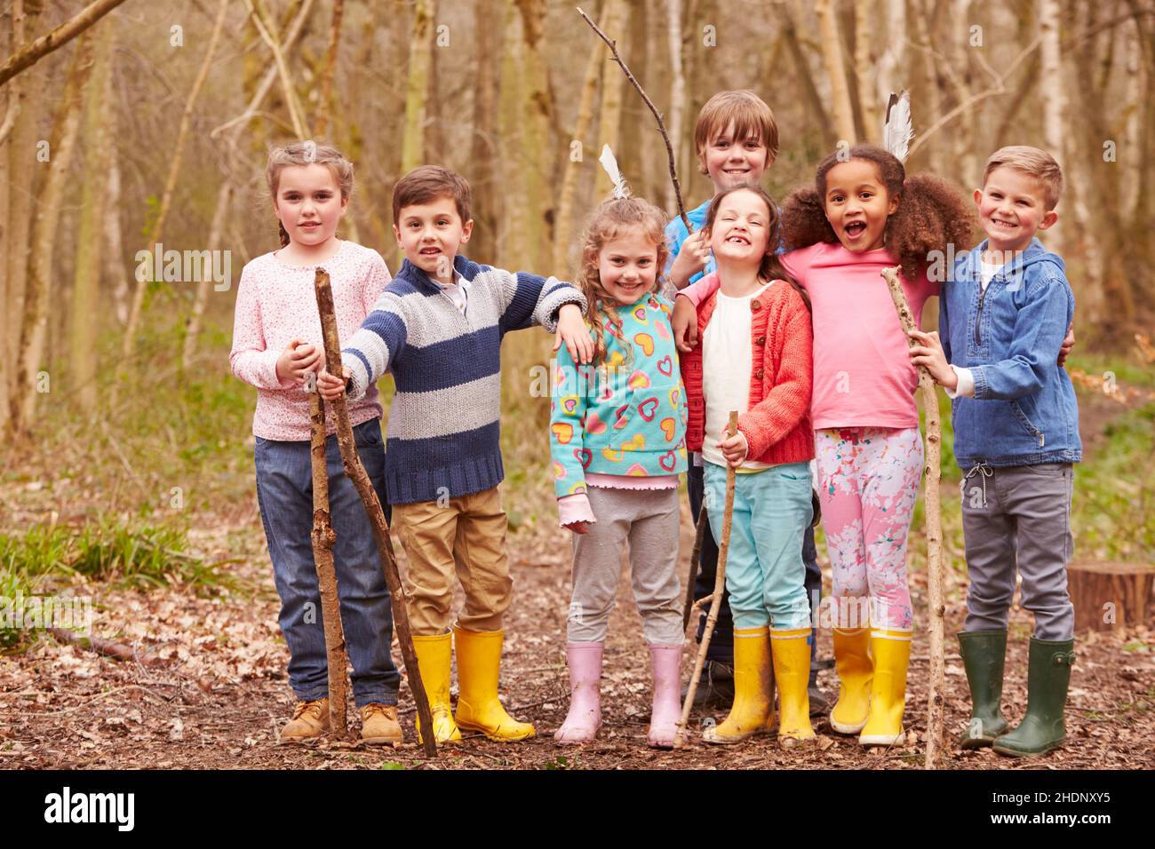 children group, forest, group photo, nature, crowd, groups, forests ...