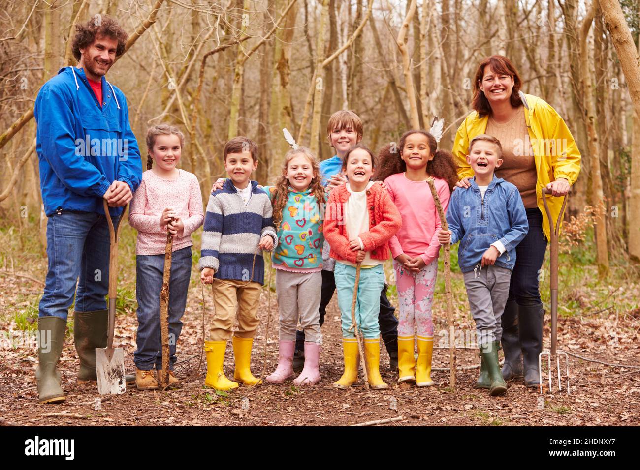 children group, forest, nature, educator, crowd, groups, forests, wood ...