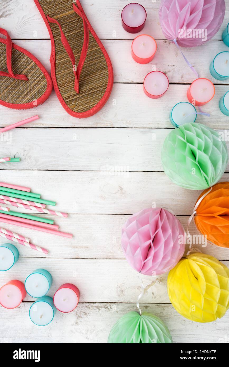 decoration, garland, birthday preparation, decorations, garlands Stock ...