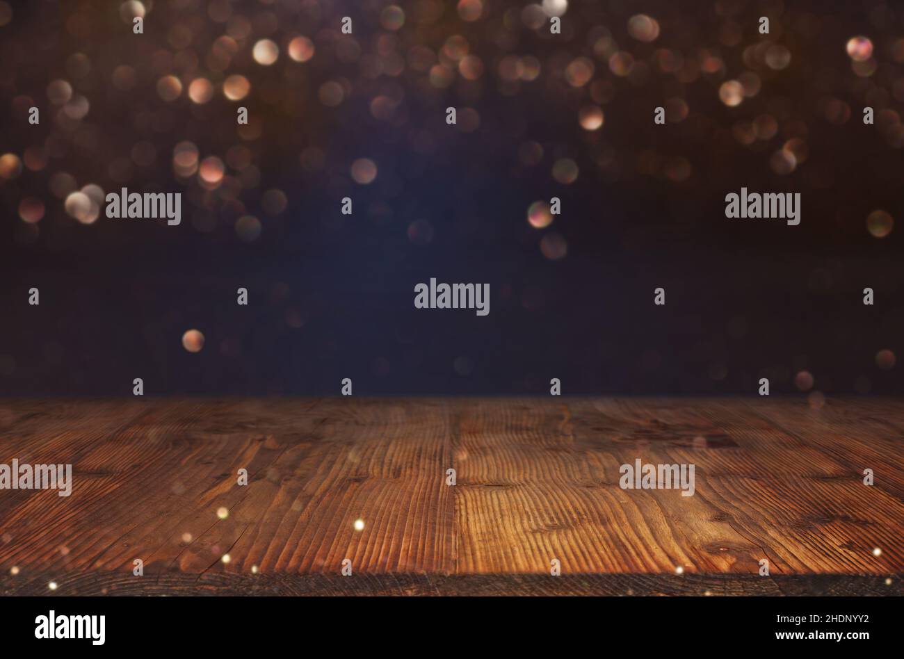 lights, wooden table, sparkle, light, wooden tables, sparkles Stock ...