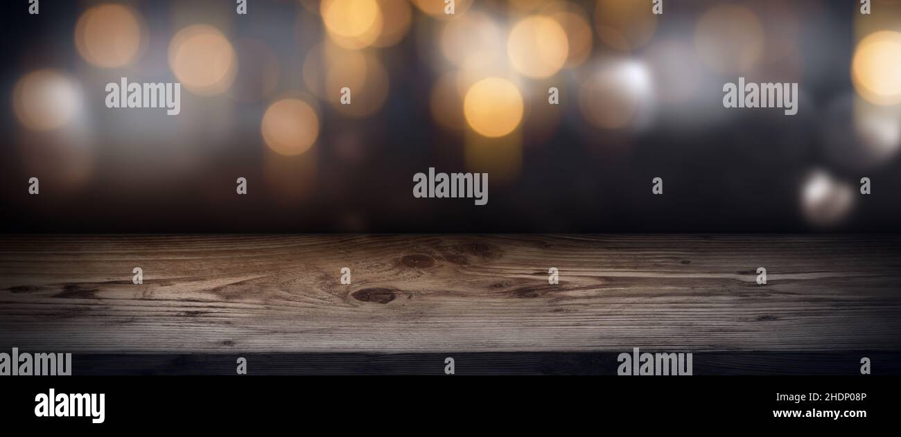 wooden table, bokeh, wooden tables, bokehs Stock Photo - Alamy