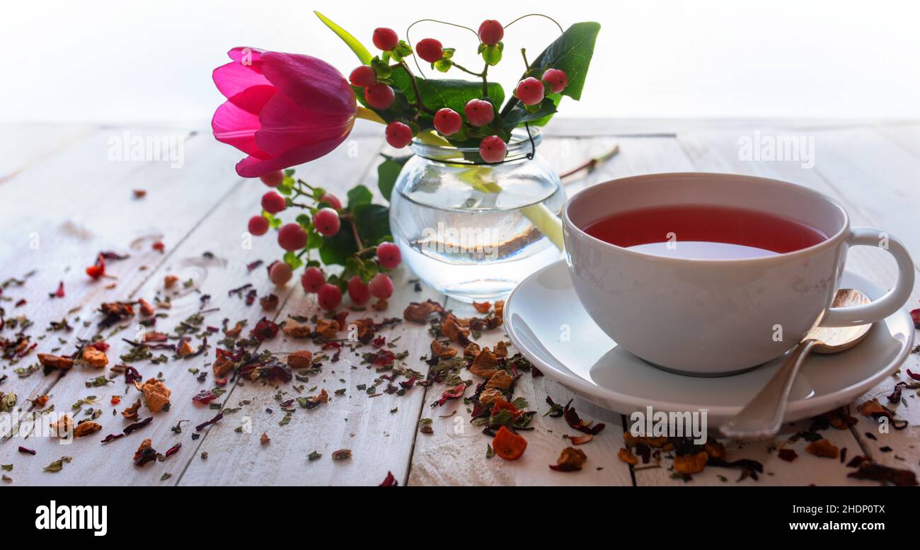 fruit tea, tea blend, fruit teas, tea blends Stock Photo - Alamy