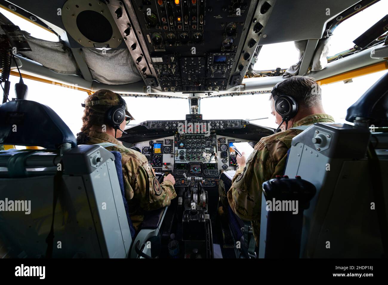 U.S. Air Force Capt. Kristie Ciampa-Mangers (left) and Lt. Col. Cory ...