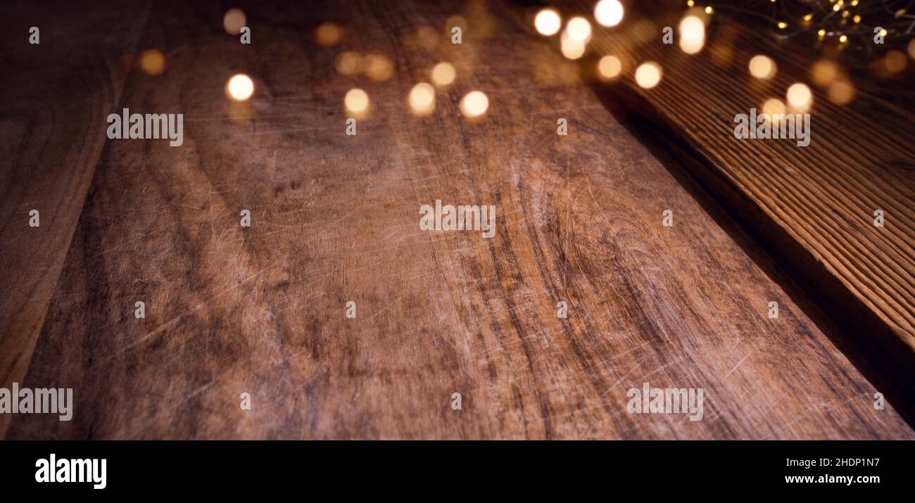 lights, wooden table, bokeh, light, wooden tables, bokehs Stock Photo ...