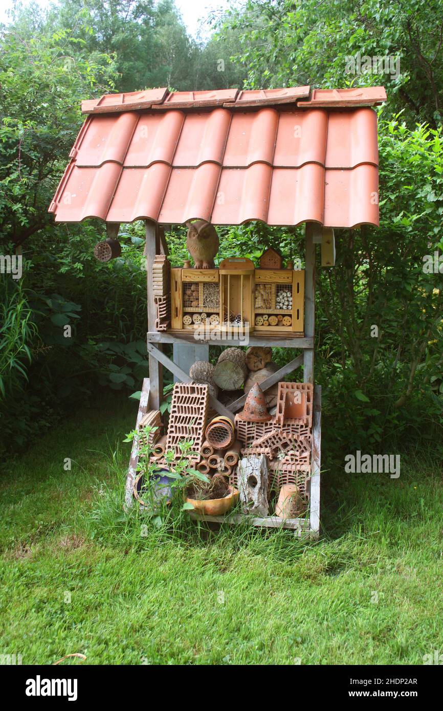 insect hotel, insect hotels Stock Photo - Alamy