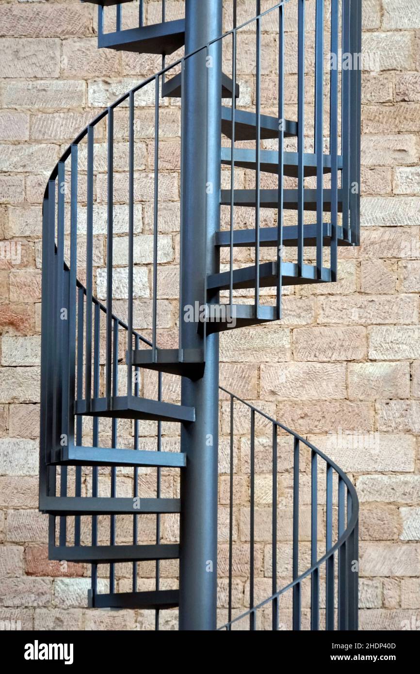 Spiral staircase outside stone hi-res stock photography and images - Alamy