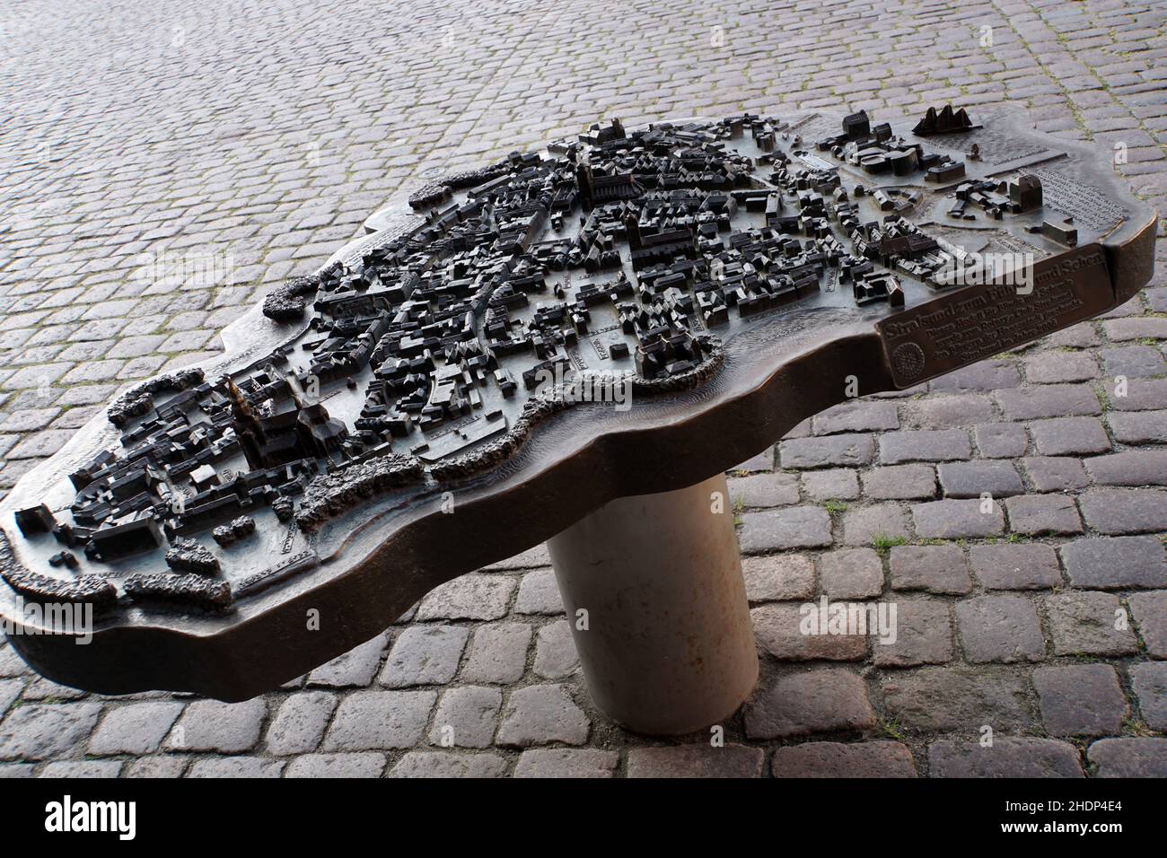 stralsund, relief, city map, stralsunds, reliefs, maps Stock Photo - Alamy