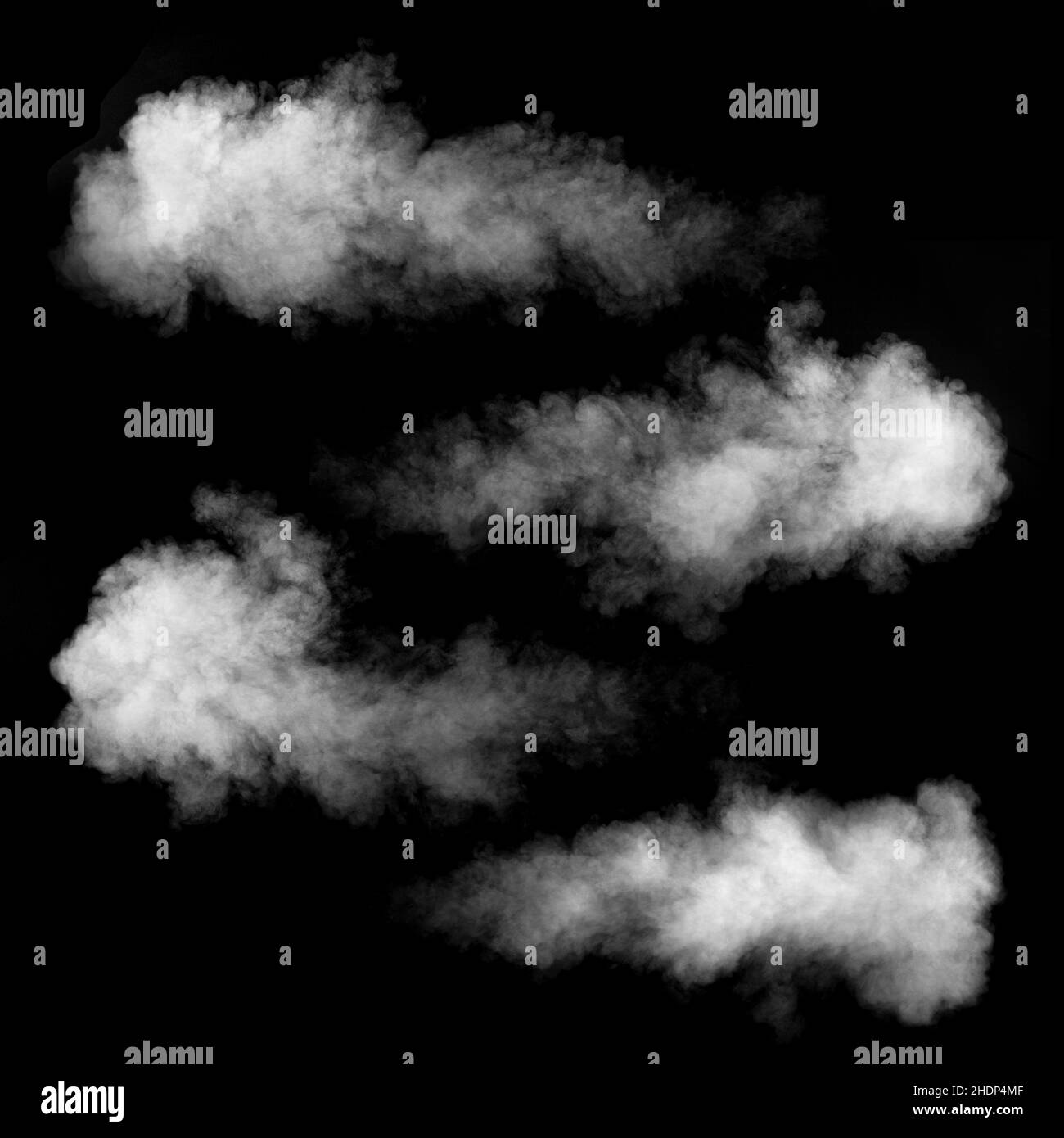 White clouds isolated cut Black and White Stock Photos & Images - Alamy