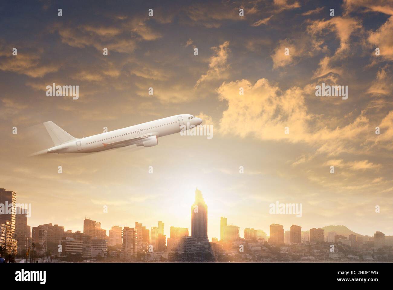 skyline, flight, benidorm, cityscape, cityscapes, skylines, flights ...