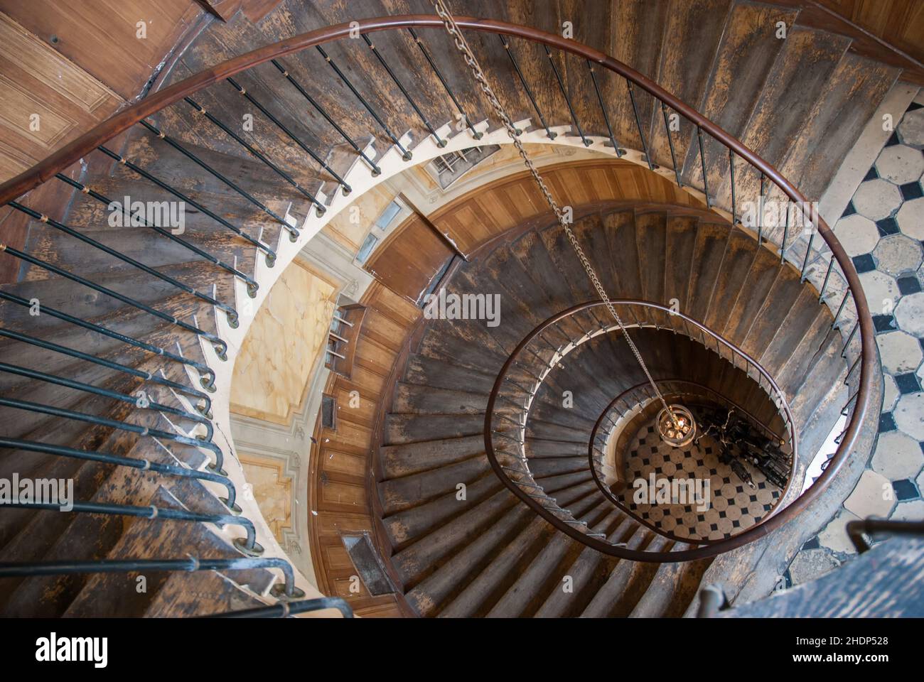 Old spiral stairways hi-res stock photography and images - Alamy