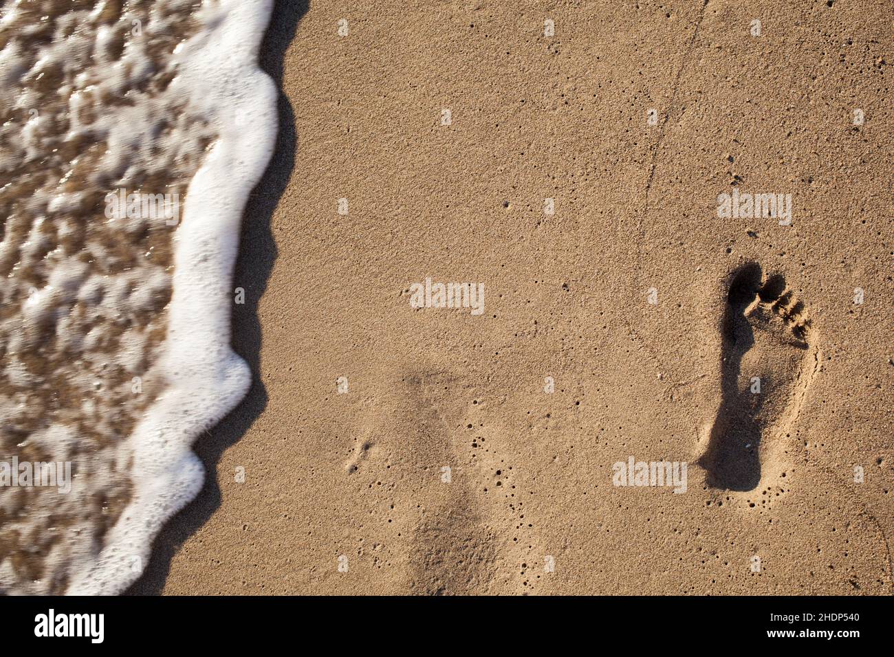 beach walking, footprint, footprints, handprints, prints Stock Photo ...