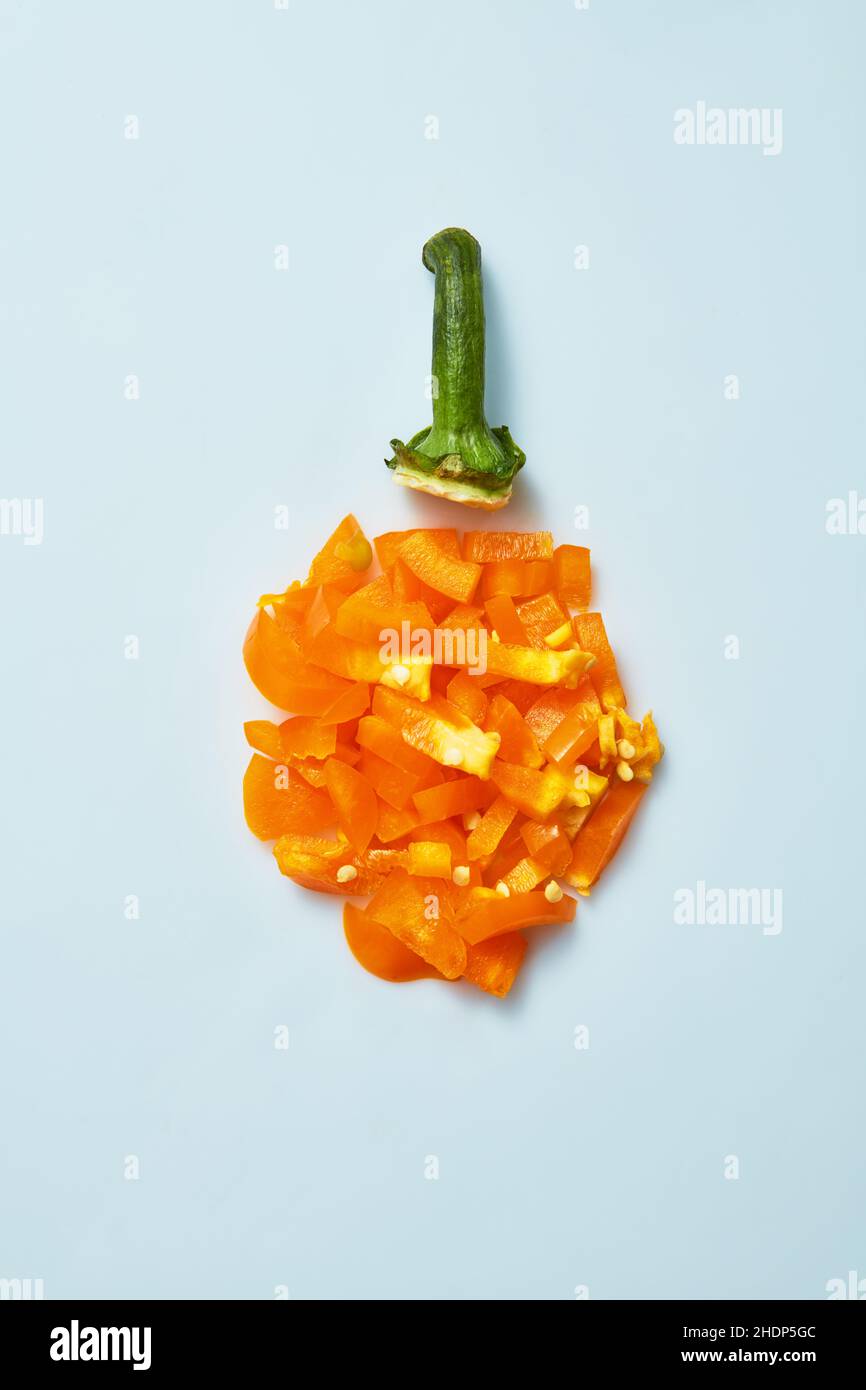 bell pepper, pepper pieces, paprika, pepper piece Stock Photo - Alamy