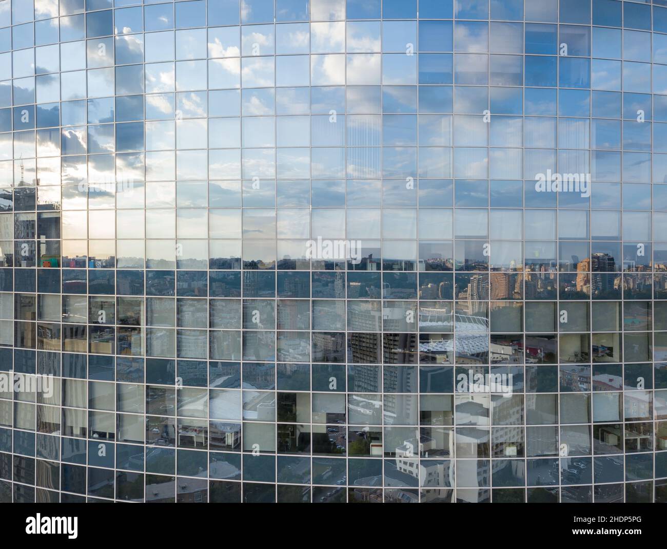 reflection, office building, glass facade, reflections, office ...