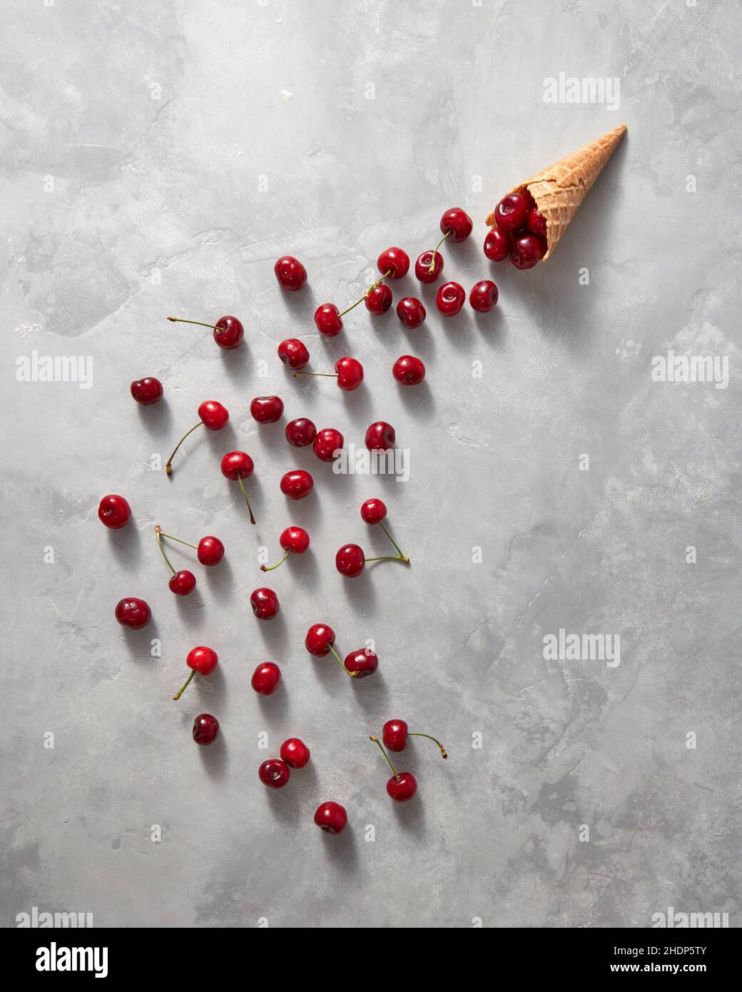 cherries, waffle, ice cream cone, cherry, waffles, ice cream cones, ice ...