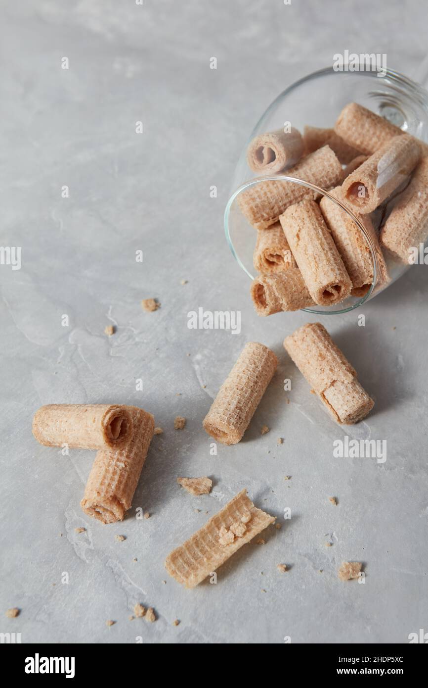 wafer rolls, waffle, wafer roll, waffles Stock Photo - Alamy