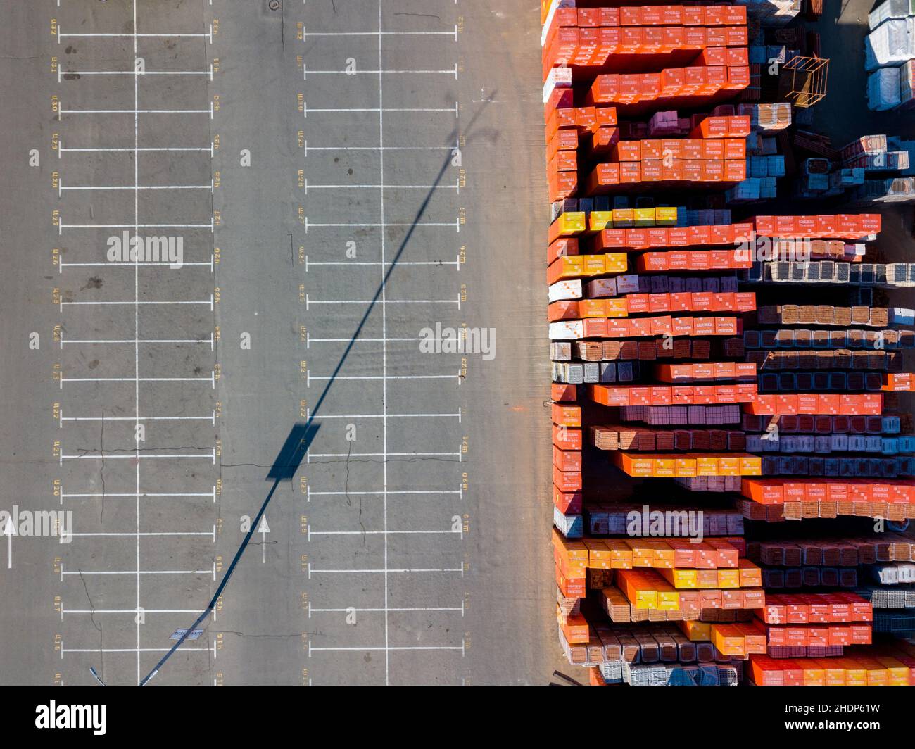 parking lot, storage, construction material, car park, car-park ...