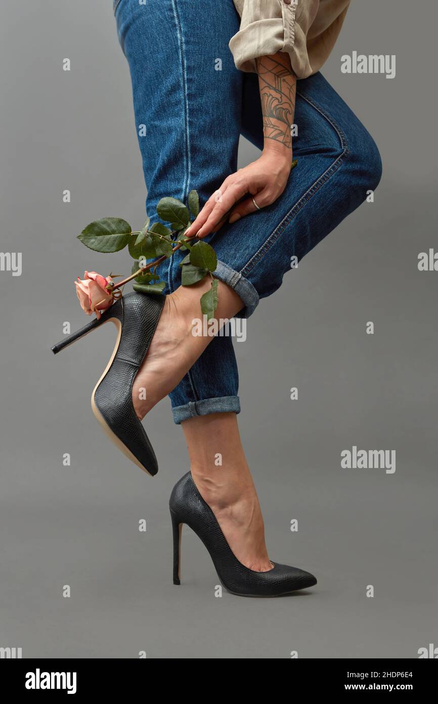 rose, seductive, high heels, roses, desire, seductives, high heel Stock ...