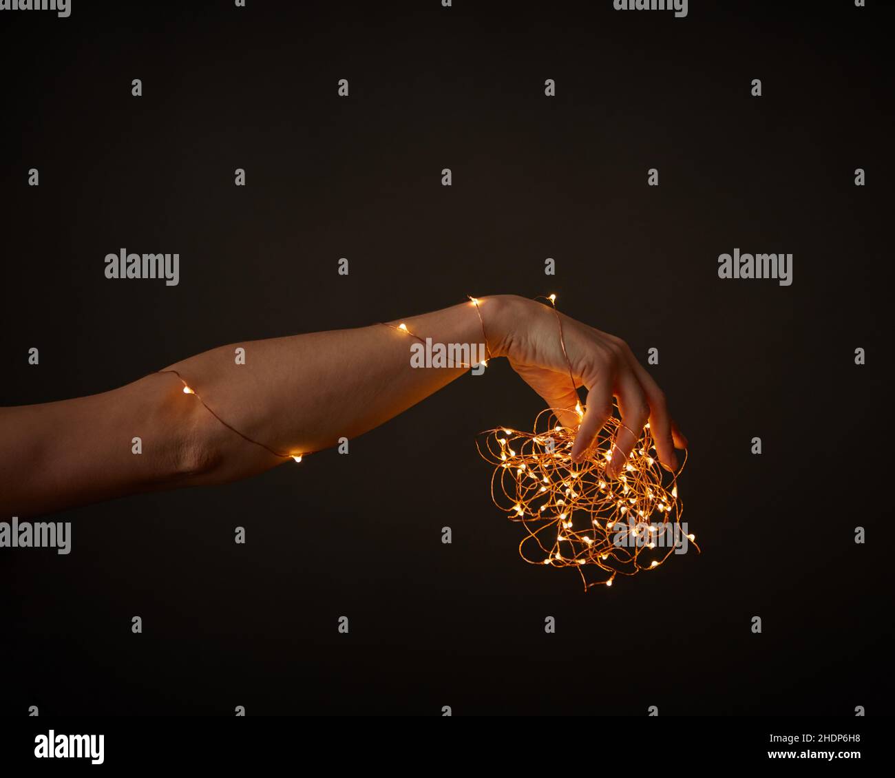 hand, christmas lights, hands, christmas light Stock Photo - Alamy