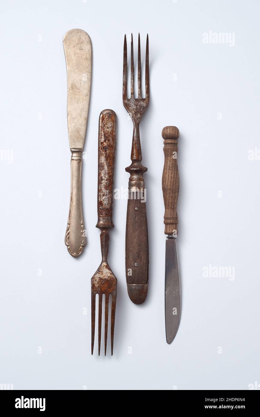 rusty, cutlery, rusted, cutleries Stock Photo - Alamy
