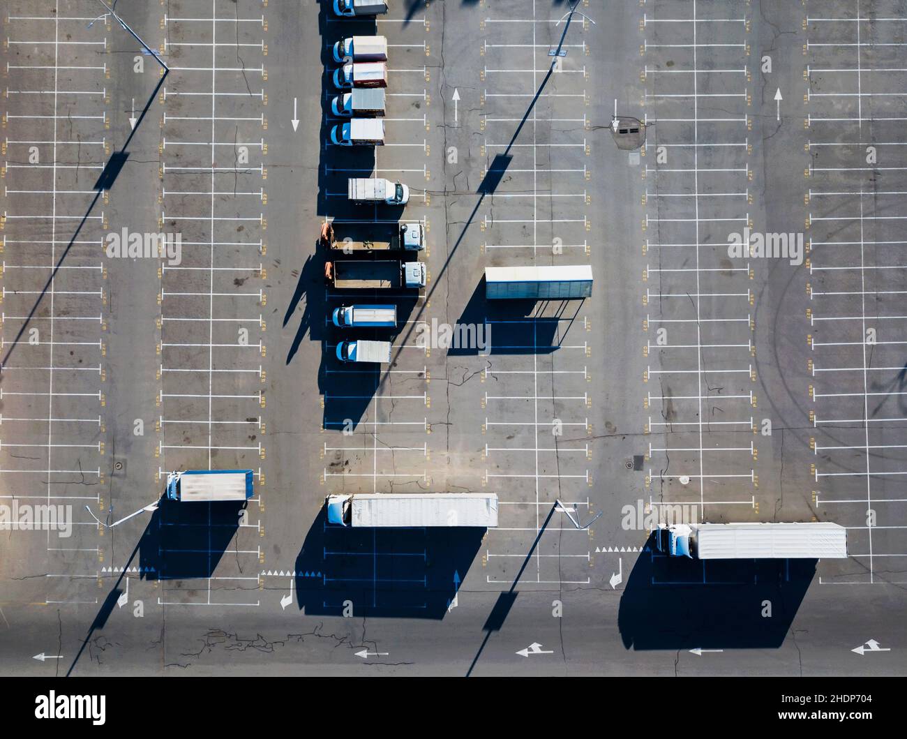 truck, parking lot, lorry, trucks, car park, car-park, carpark Stock ...