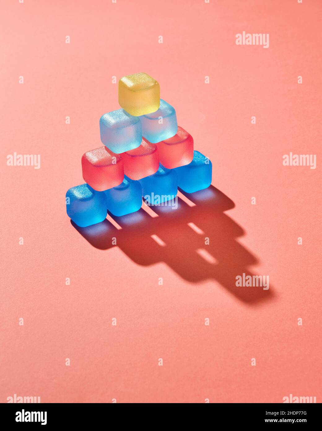 cube, pyramid shape, shadow, cubes, pyramid shapes, shadows Stock Photo ...