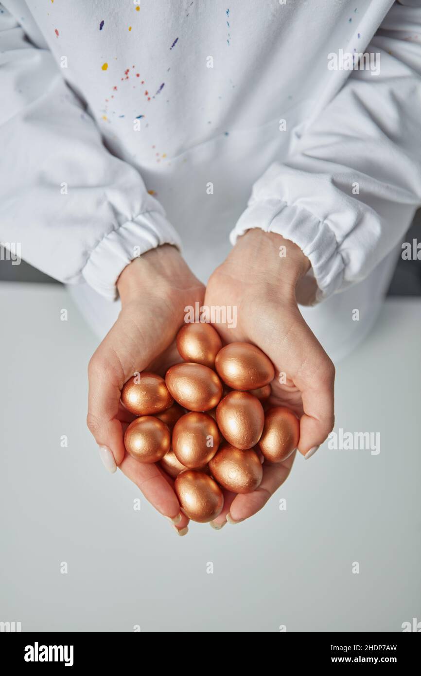 dyed, easter eggs, copper colors, dyeds, easter egg, copper color Stock ...