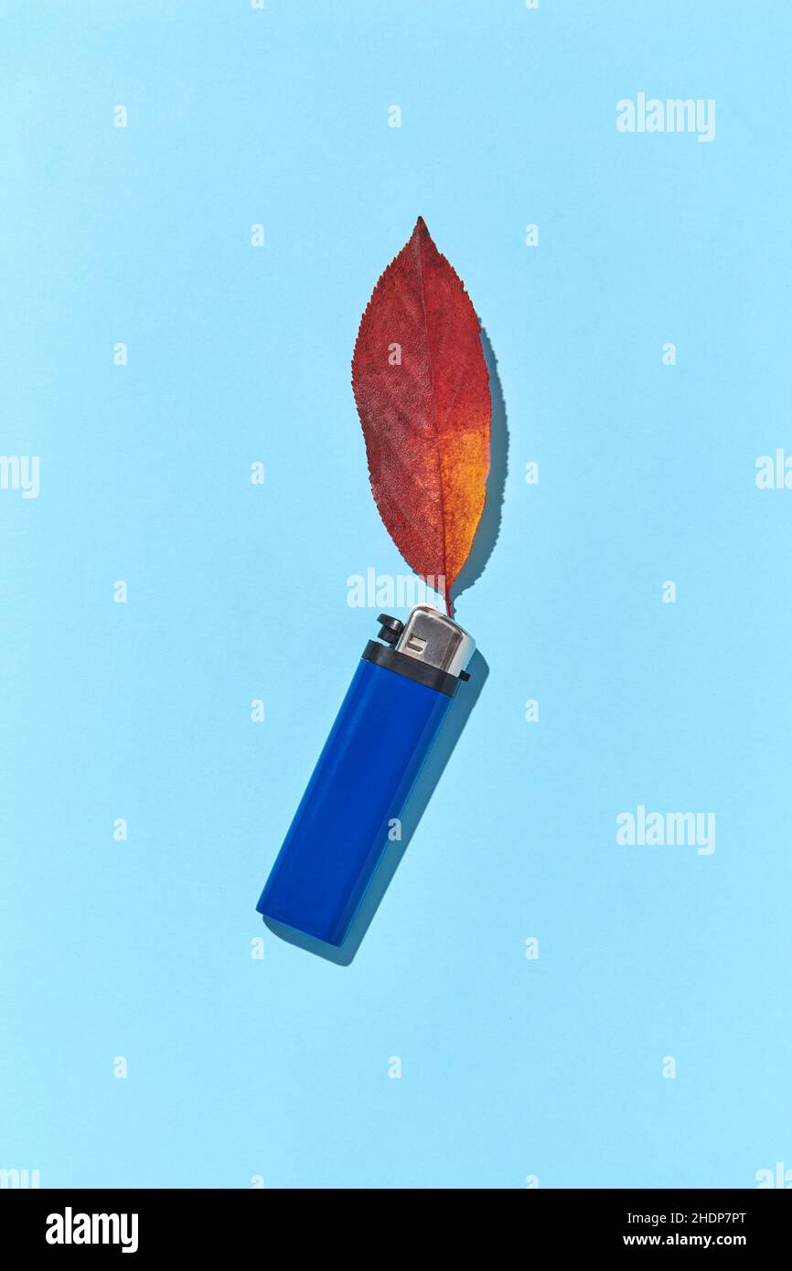 flammable, lighter, leaf, flammables, lighters, leafs Stock Photo - Alamy
