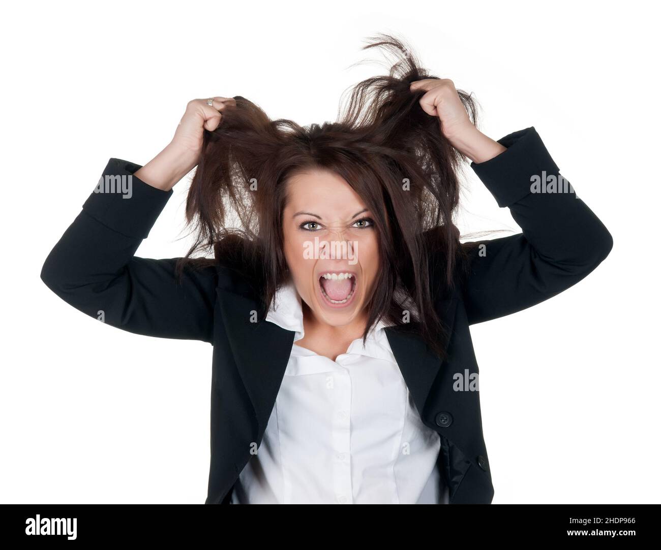 Woman dark hair desperate hi-res stock photography and images - Alamy