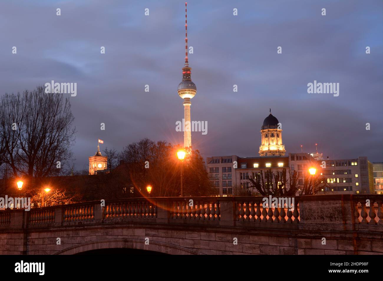 berlin, television tower, blue hour, television towers, blue hours ...