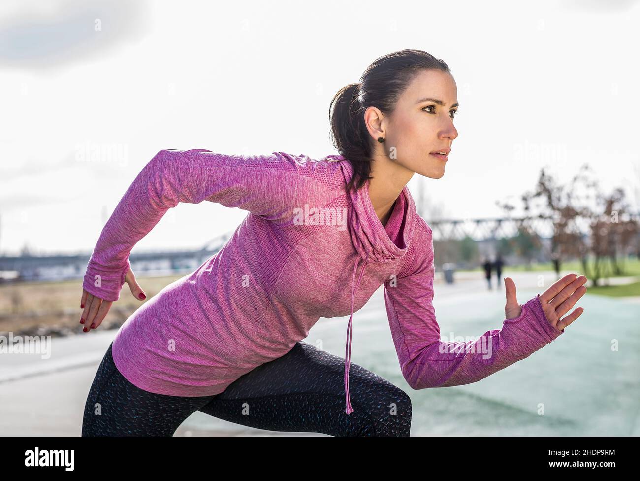 concentration, start position, woman runner, concentrations, start ...