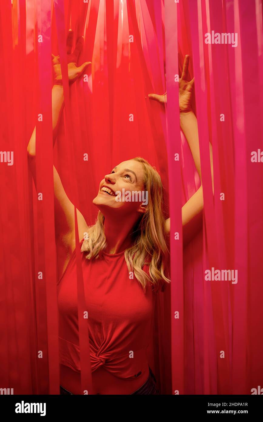party decoration, strip curtain Stock Photo - Alamy