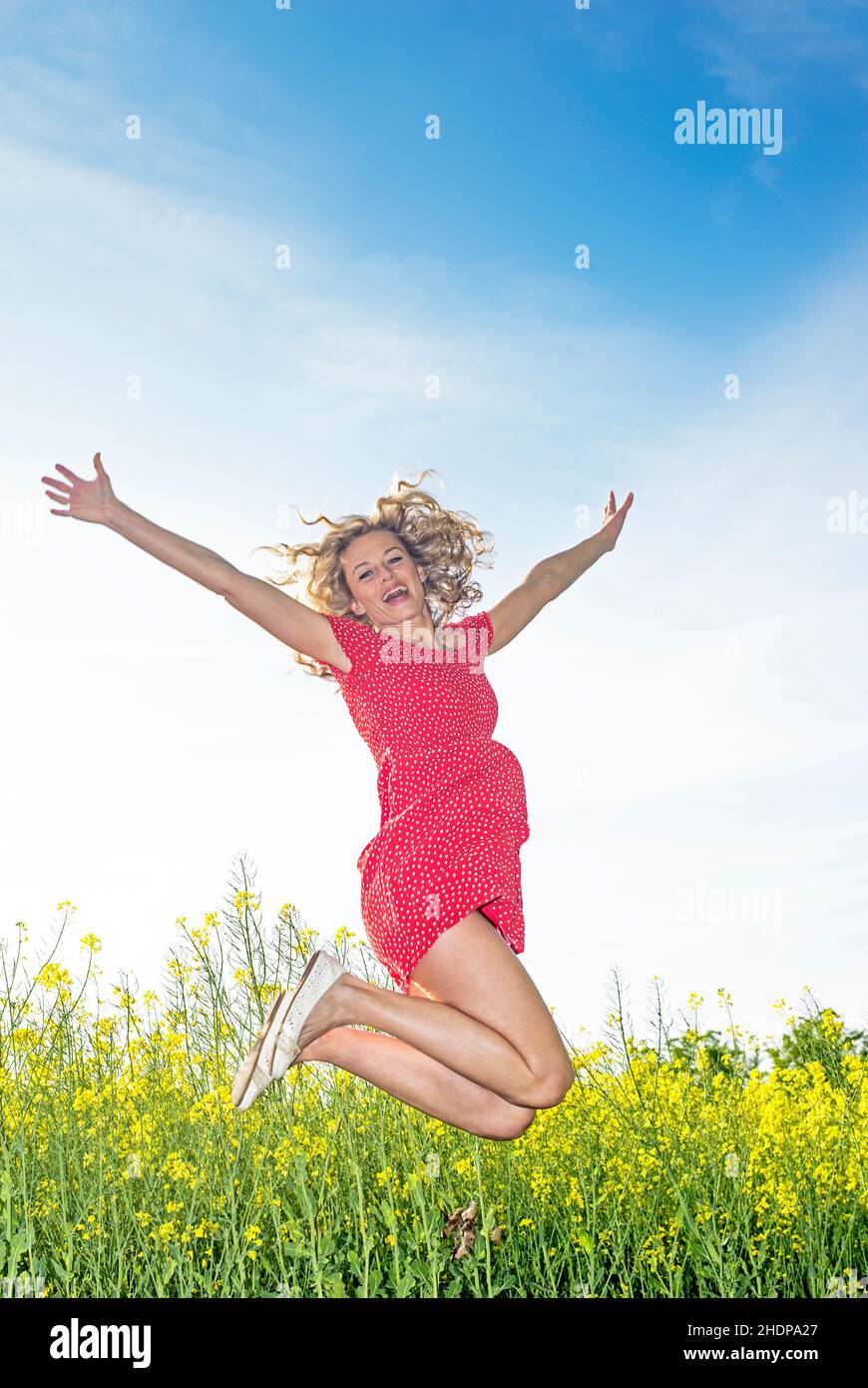 summer, jumping, happiness, summers, jump, jumper Stock Photo - Alamy
