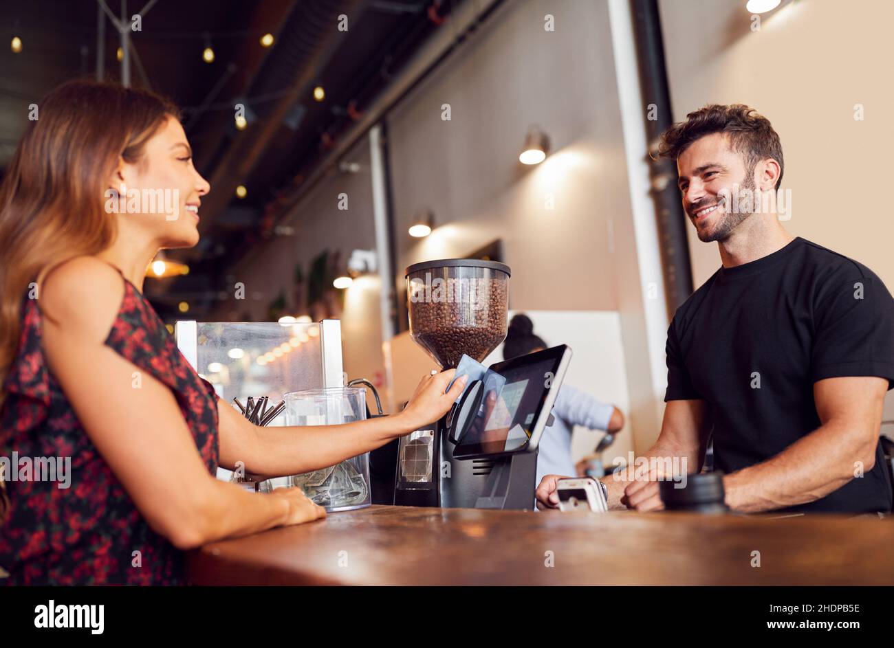 cafe, paying, cashless, cafes Stock Photo - Alamy