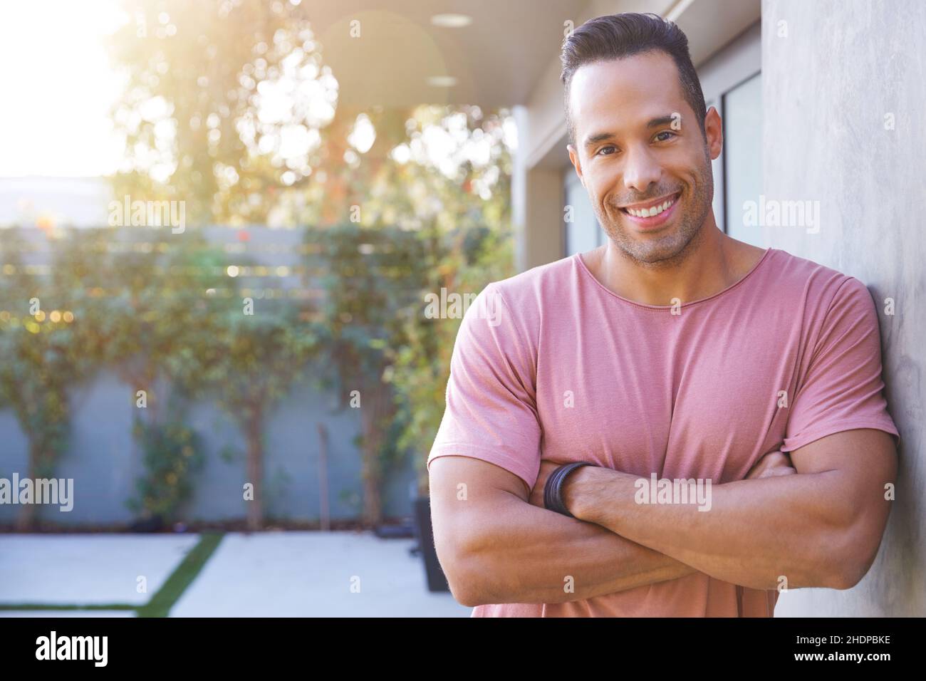 man, smiling, muscular build, guy, men, smile, muscular builds Stock ...