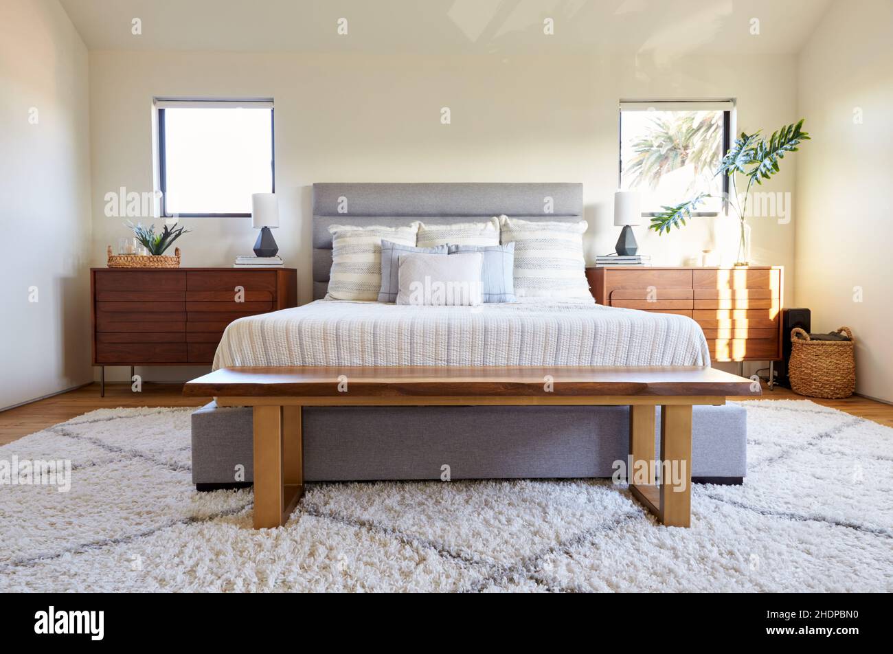 modern, double bed, bedroom, moderns, double beds, bedrooms Stock Photo ...