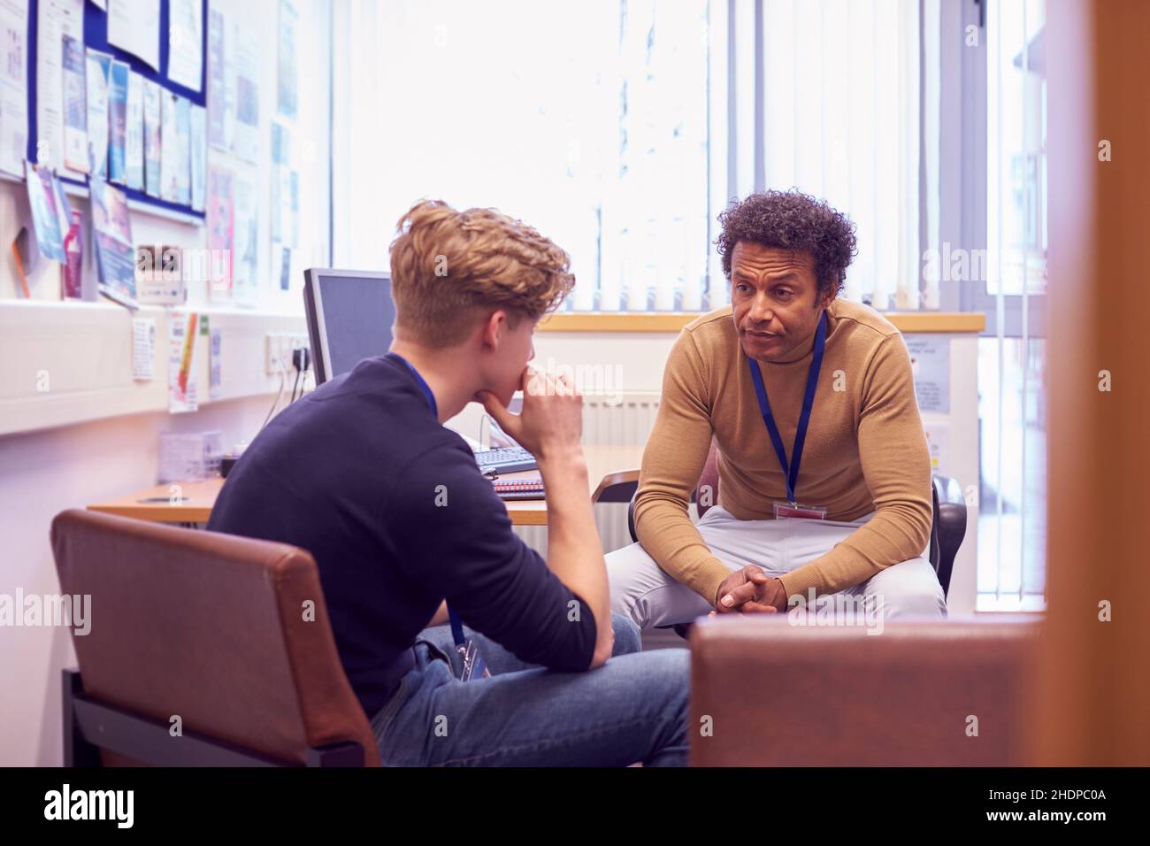 Teenager interview tutor hi-res stock photography and images - Alamy