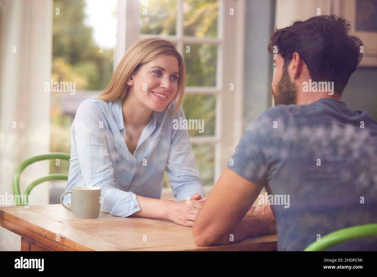 interview, couple, looking at each other, interviews, couples Stock ...