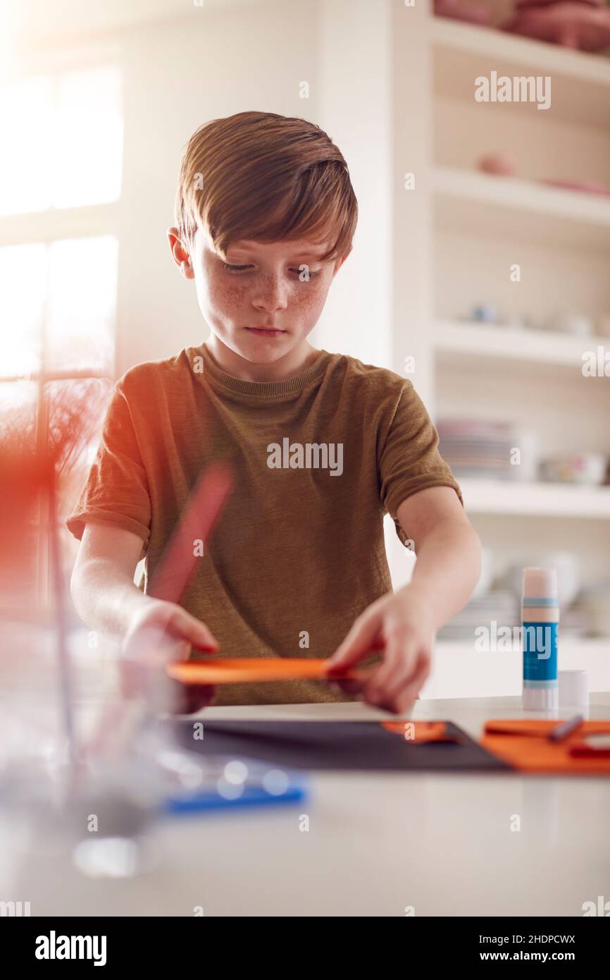 boy, home, handicrafts, concentrated, boys, homes, handicraft ...