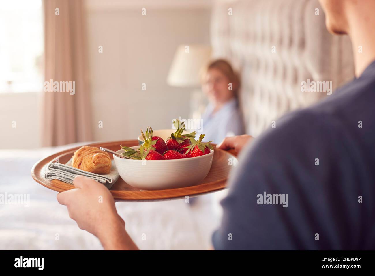 breakfast, morning, couple, bedroom, wedding anniversary, breakfasts ...