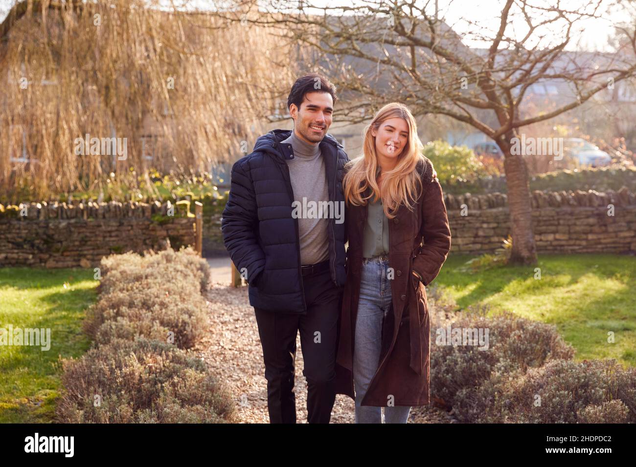 couple, walk, embracing, pairs, walks, cuddling, hug, hugging Stock ...