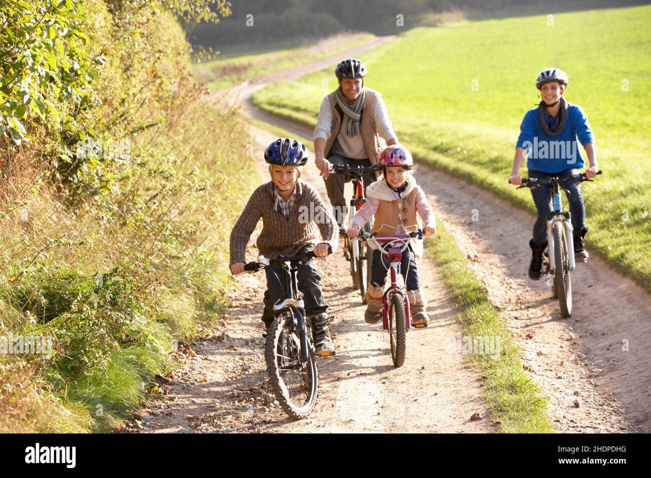 cycling, family, family outing, families Stock Photo - Alamy