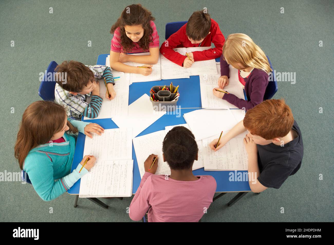 pupils, teamwork, school class, school childrens, teamworks Stock Photo ...